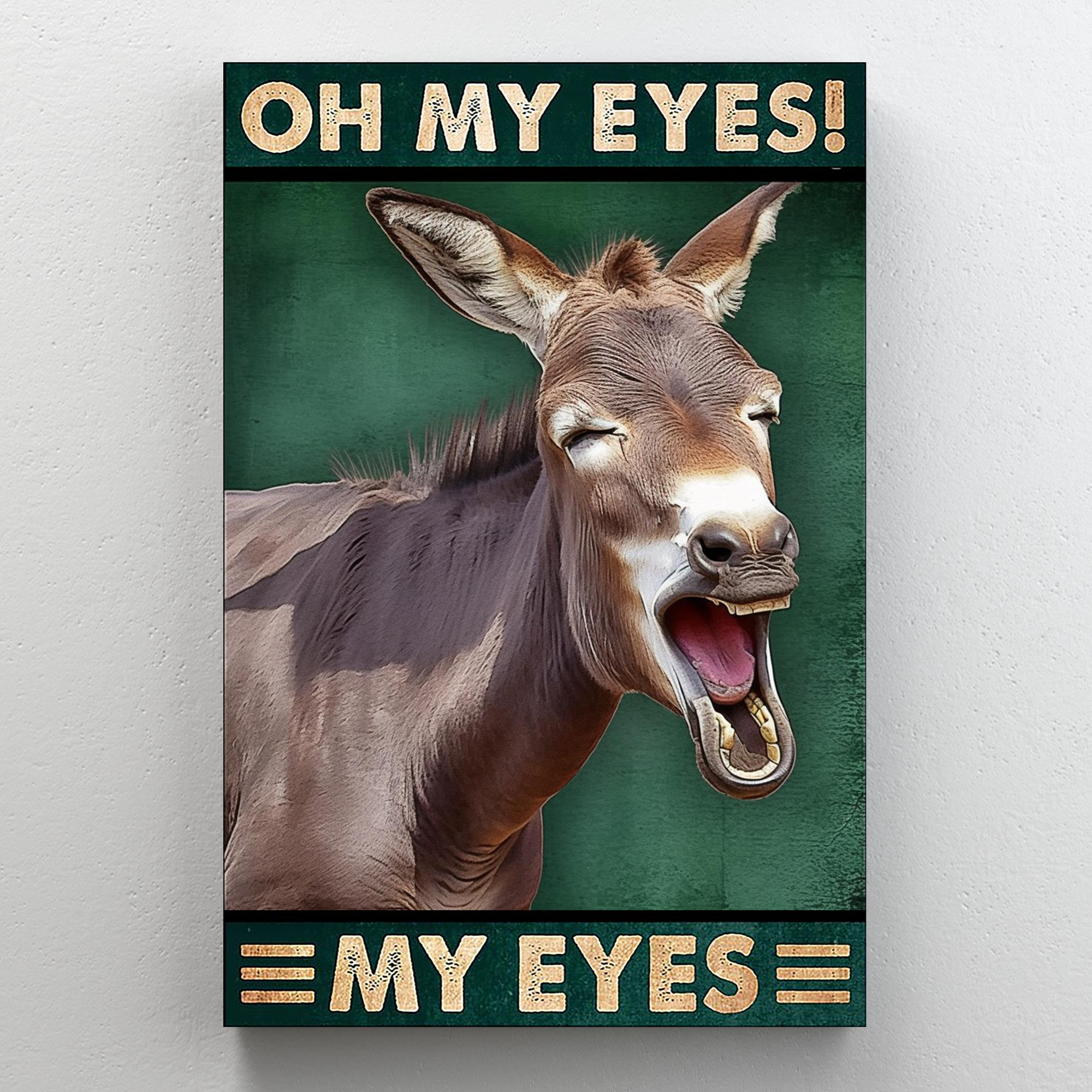 Trinx Donkey My Eyes - 1 Piece Rectangle Graphic Art Pri Donkey My Eyes ...