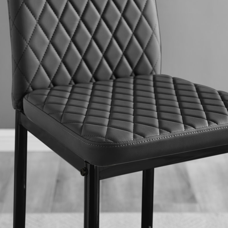 East Urban Home Milano Luxury Faux Leather Breakfast Bar Stool ...