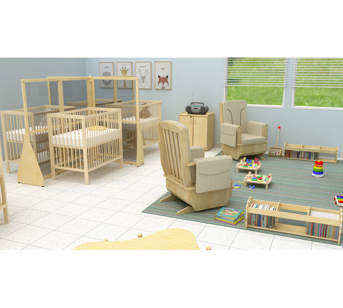 Jonti-Craft® See-Thru Quad Crib and Space Divider | Wayfair