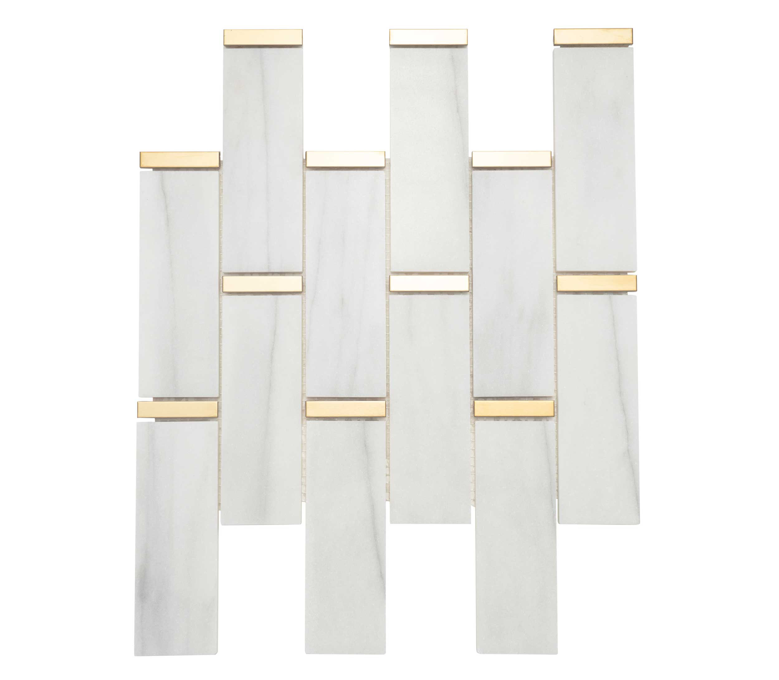 Giorbello White Marble and Trim 11x12 Mosaic Subway Wall and Floor Tile ...