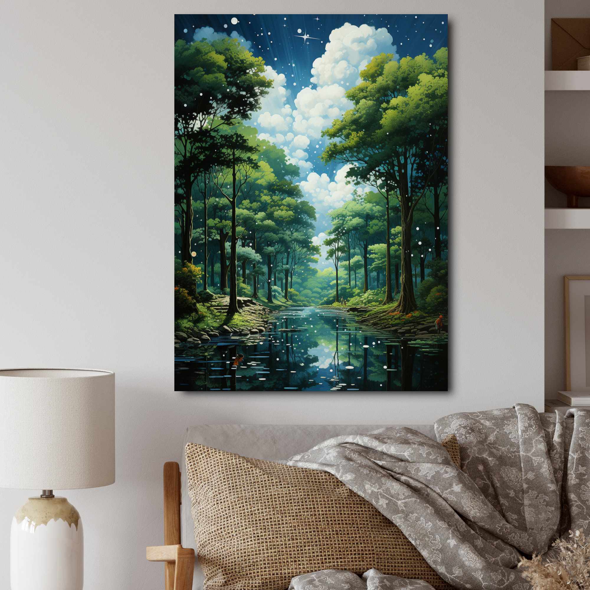 Loon Peak® Bold Forest Emerald Canopy VI - Landscape & Nature Wall ...