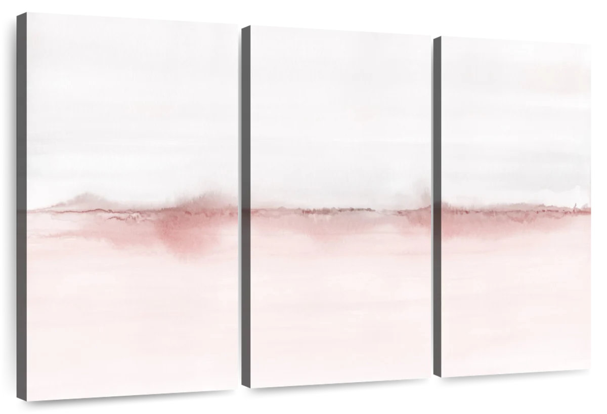 Wade Logan Avery Watercolor Landscape VI Blush Pink Grey III - Wayfair Canada