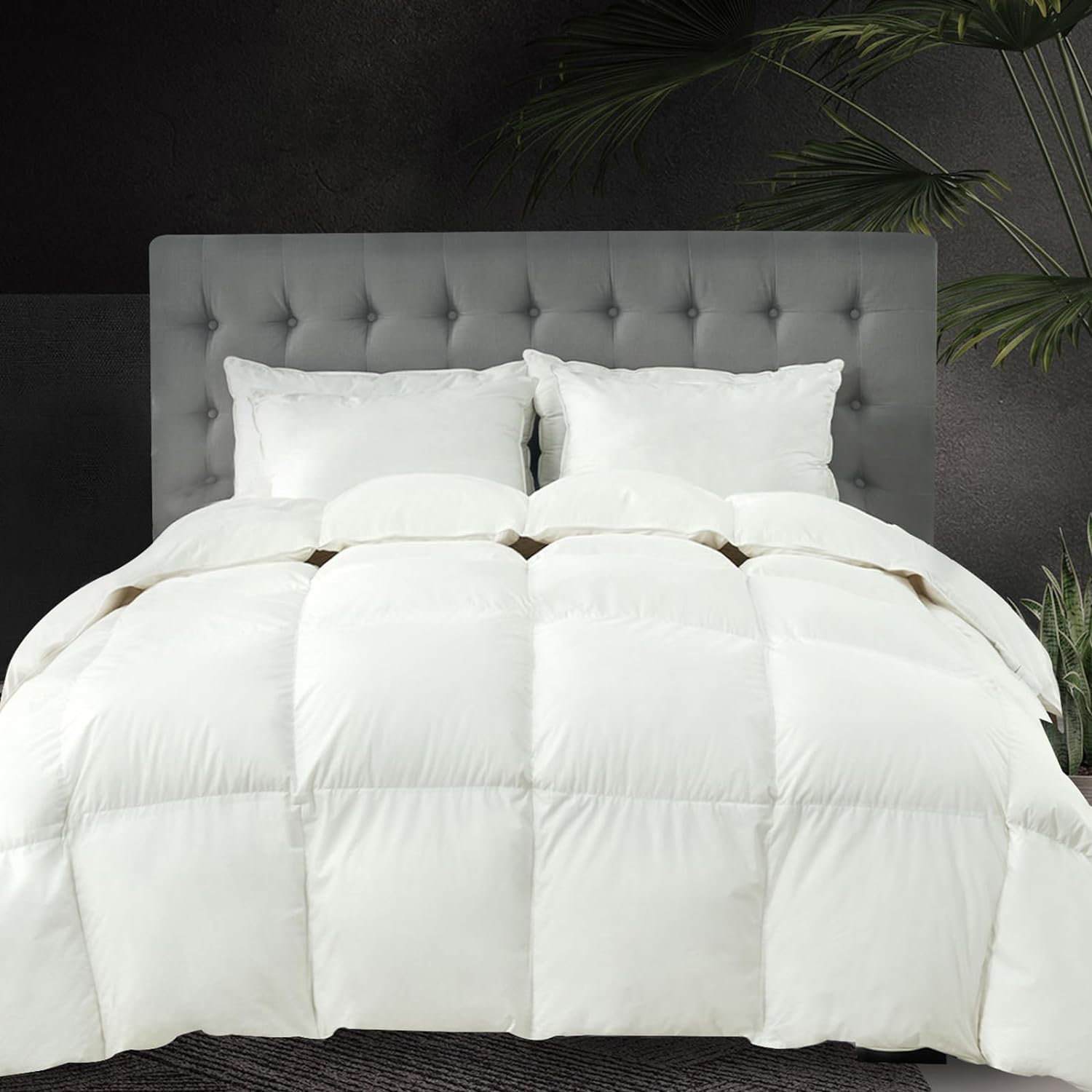 Alwyn Home Luxury 100% Cotton All Season 750 Fill Power Goose Feathers ...