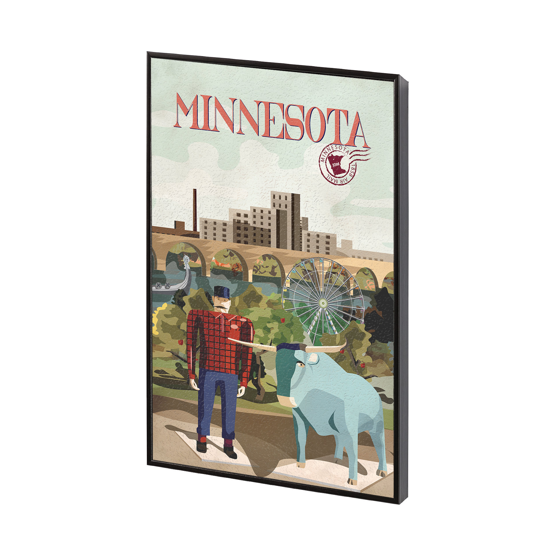 Red Barrel Studio® Minnesota Go by Simone a Framed Art Print Matted ...