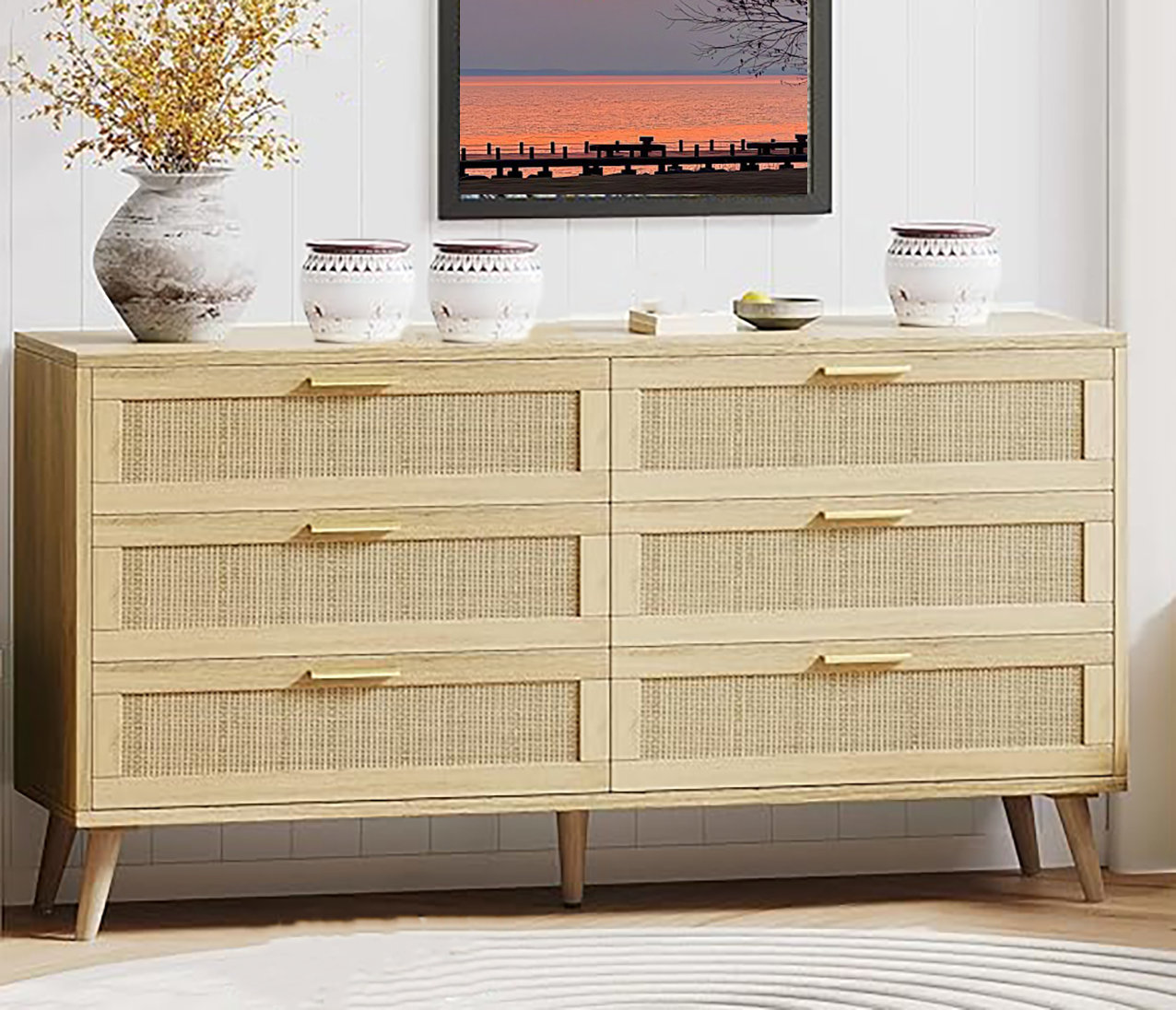 Bay Isle Home™ Particleboard Natural Drawer Chest Cabinet | Wayfair