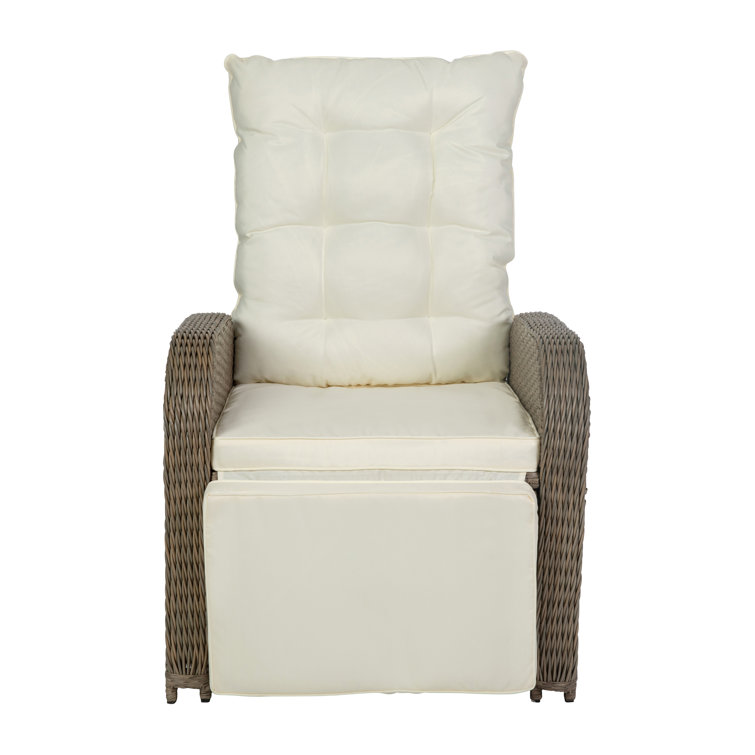 Red Barrel Studio® Vilborg Indoor/Outdoor Wicker Rattan Recliner with ...
