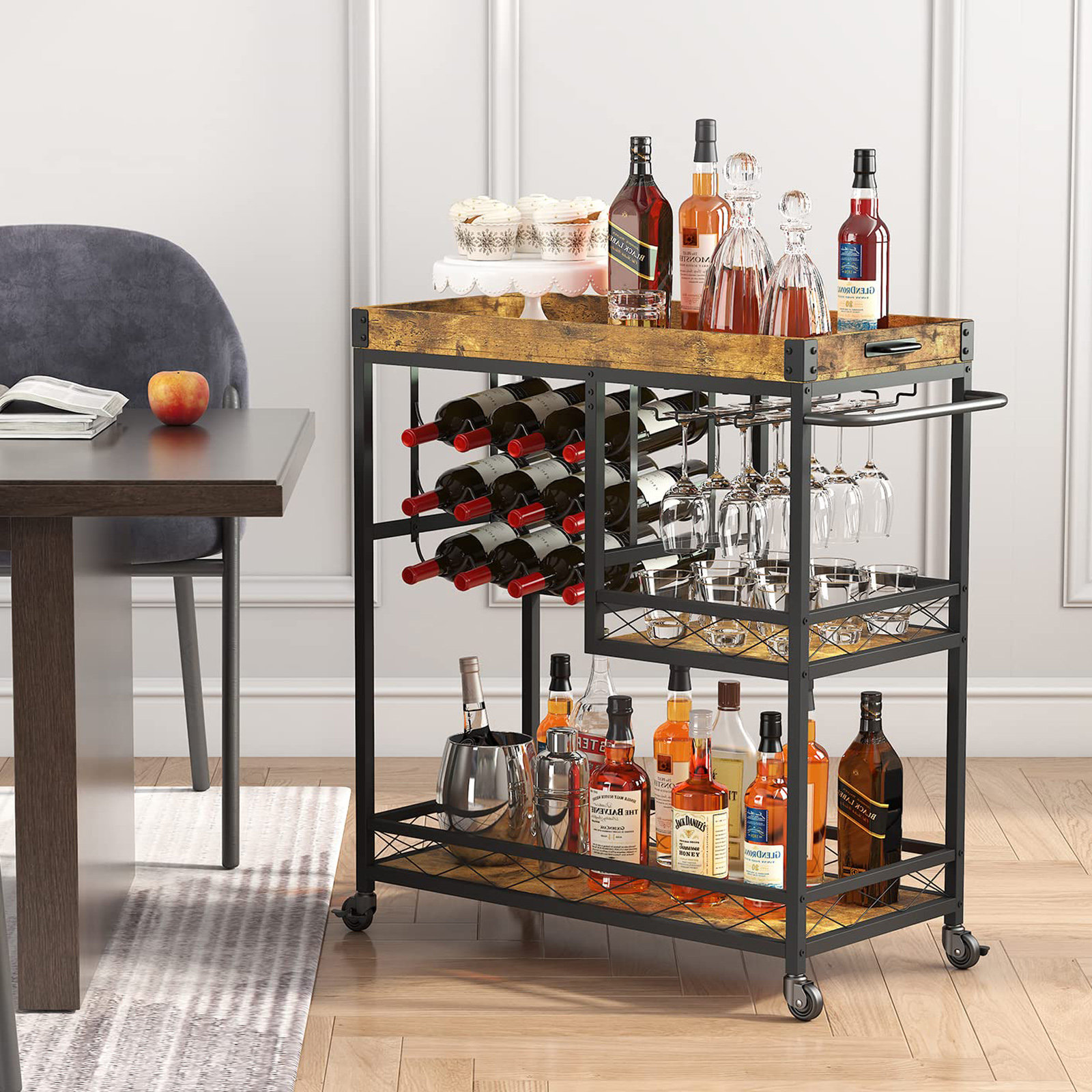 17 Stories Abdul-Mateen Bar Cart - Wayfair Canada