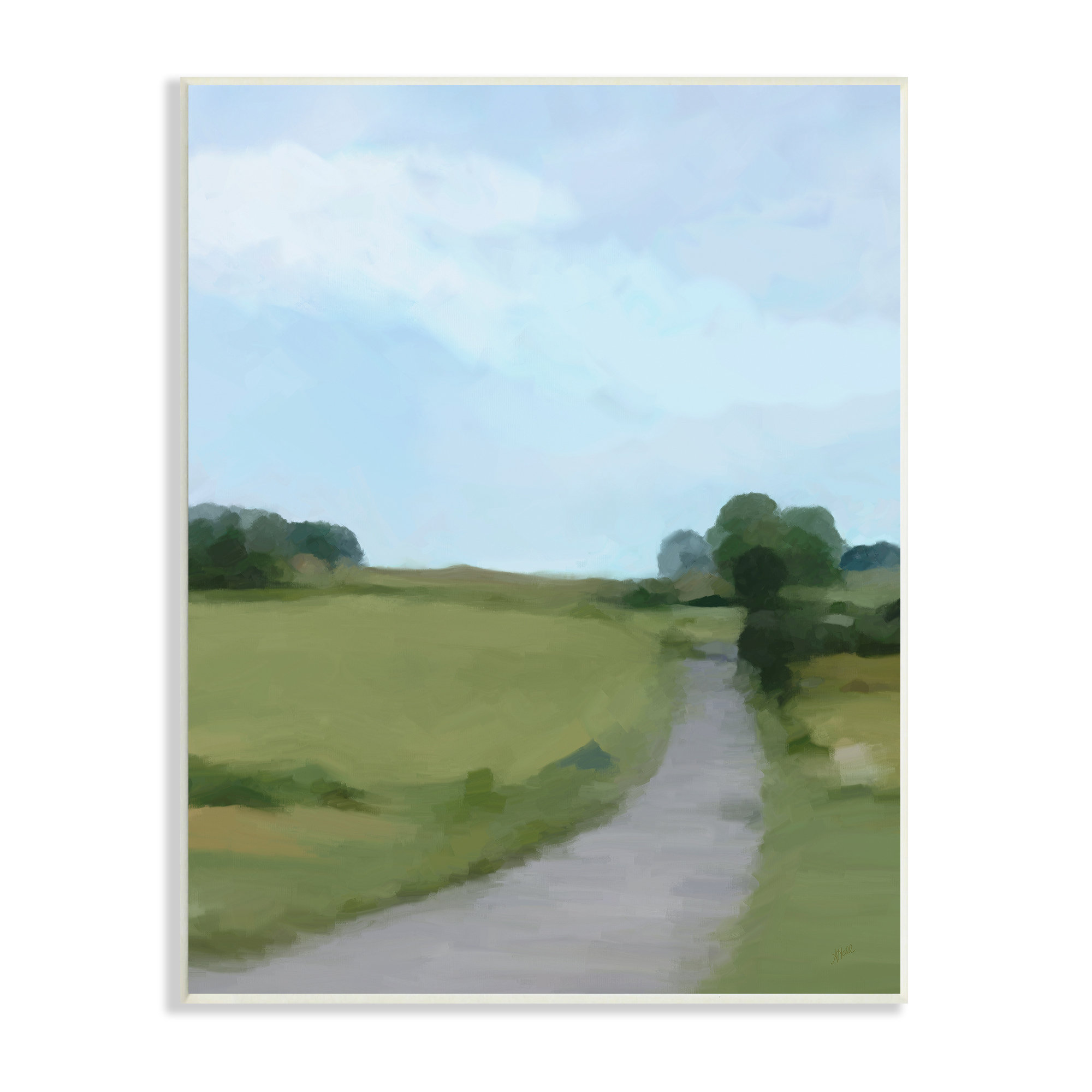 Stupell Industries Abstract Path Through Grassland Rural Landscape ...