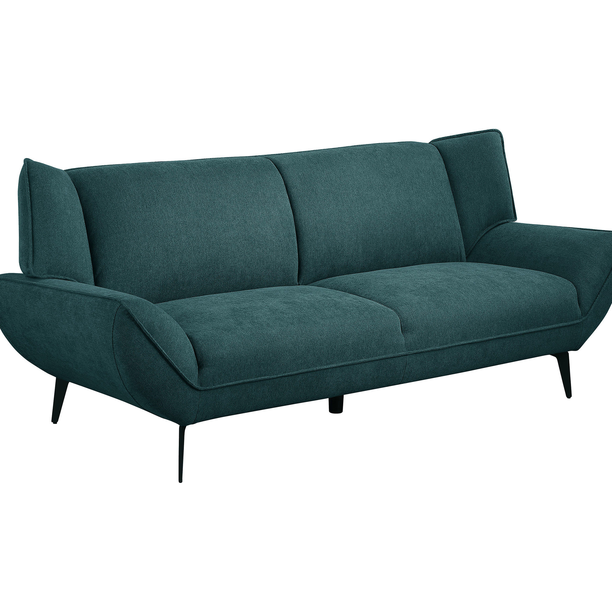 Corrigan Studio® Teal Blue Flared Arm With Split Back, Comfort For ...