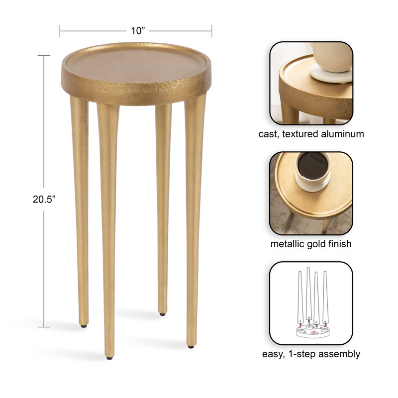 Mercer41 Metal Round Drink Table | Wayfair