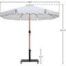 Arlmont & Co. Chavonte Fabric With Piping / Aluminum Patio Umbrella ...