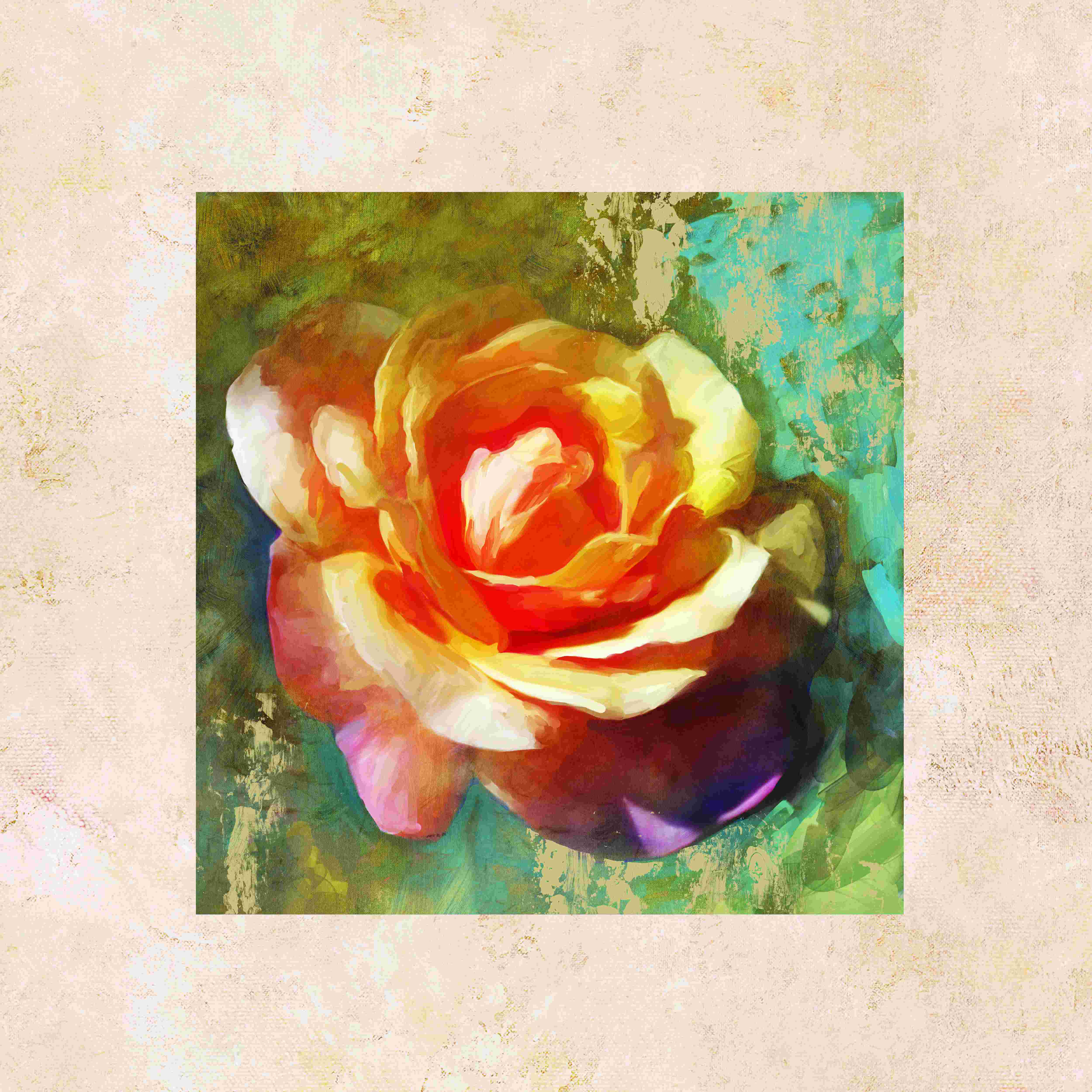 House of Hampton® Orange Rose - Wrapped Canvas Print | Wayfair