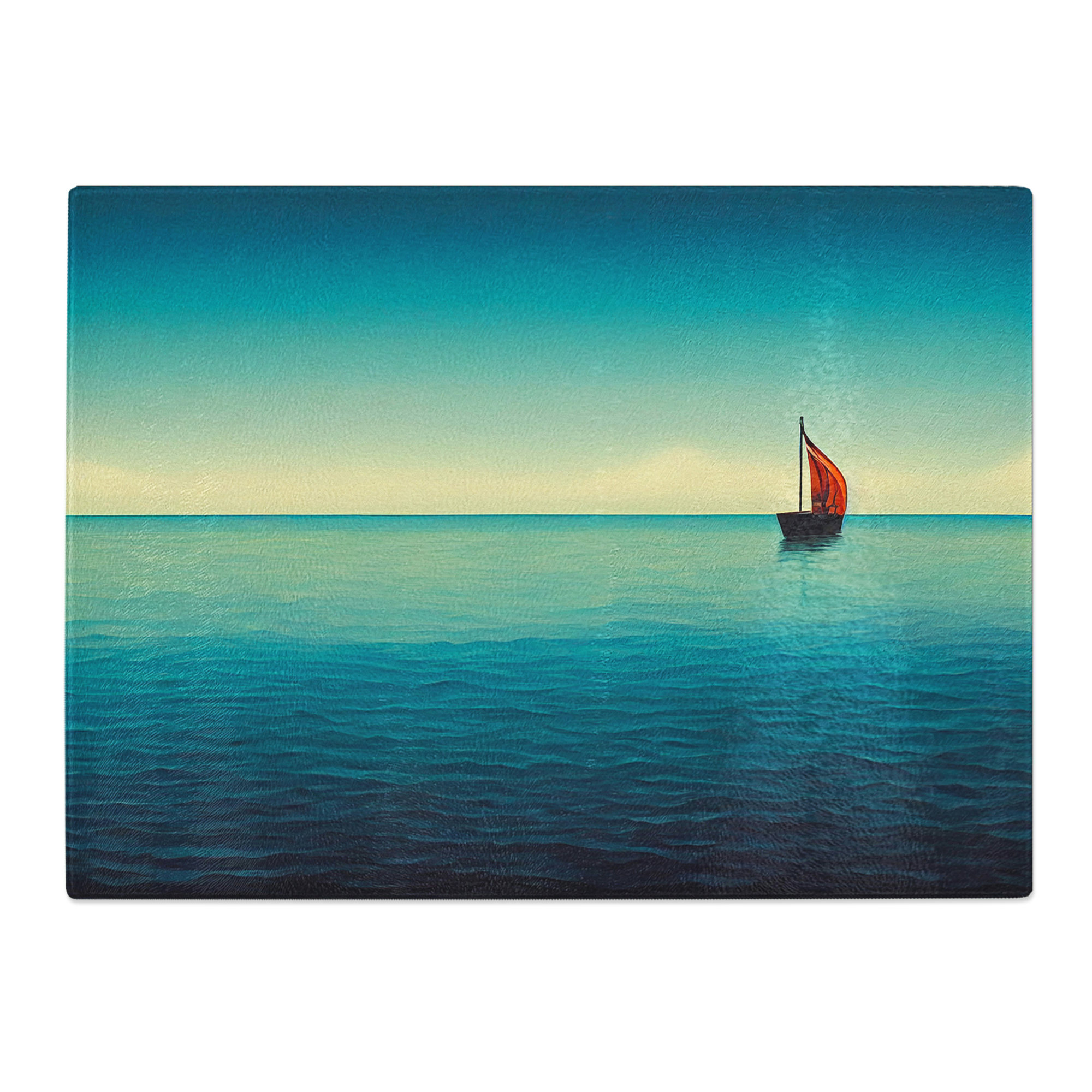 17 Stories Solo Sailing Boat Vol.1 Glass Chopping Board | Wayfair.co.uk