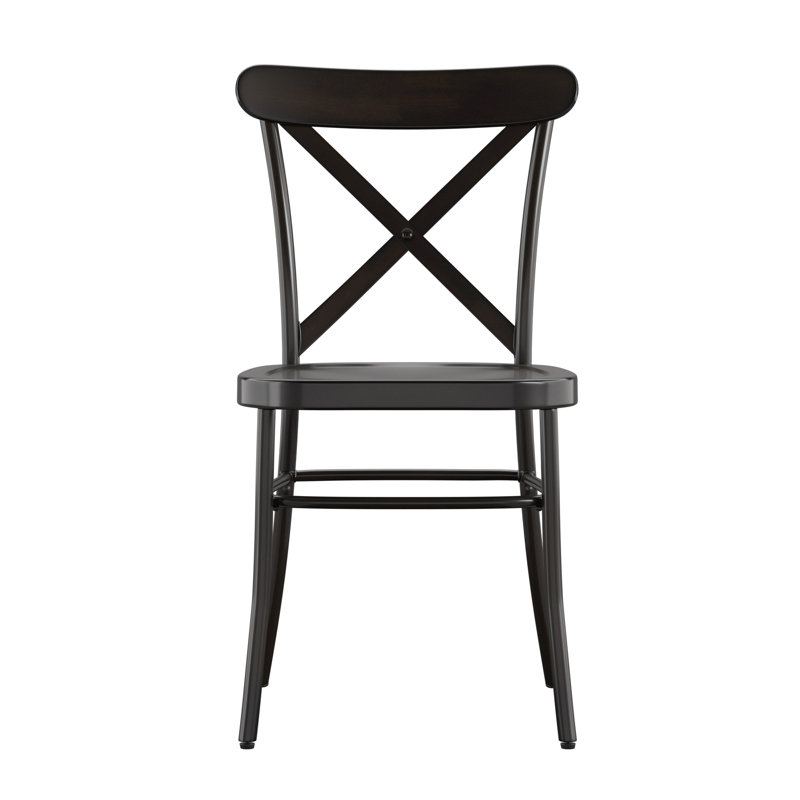 Lark Manor Aliha Metal Cross Back Side Chair & Reviews | Wayfair