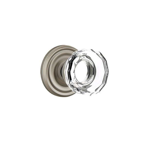Emtek Passage Knobset w/ Regular Rosette and Lowell Glass Knob | Wayfair