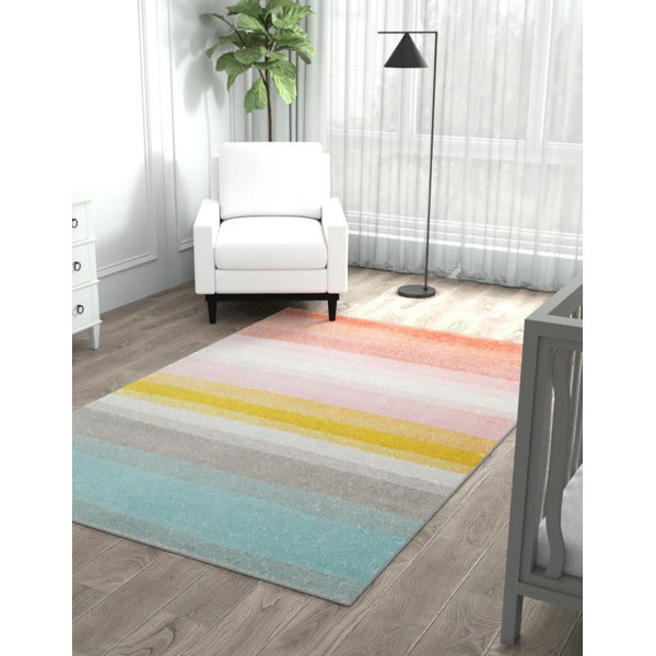 Unique Loom Striped Machine Woven Polyethylene Plastic Rug & Reviews ...