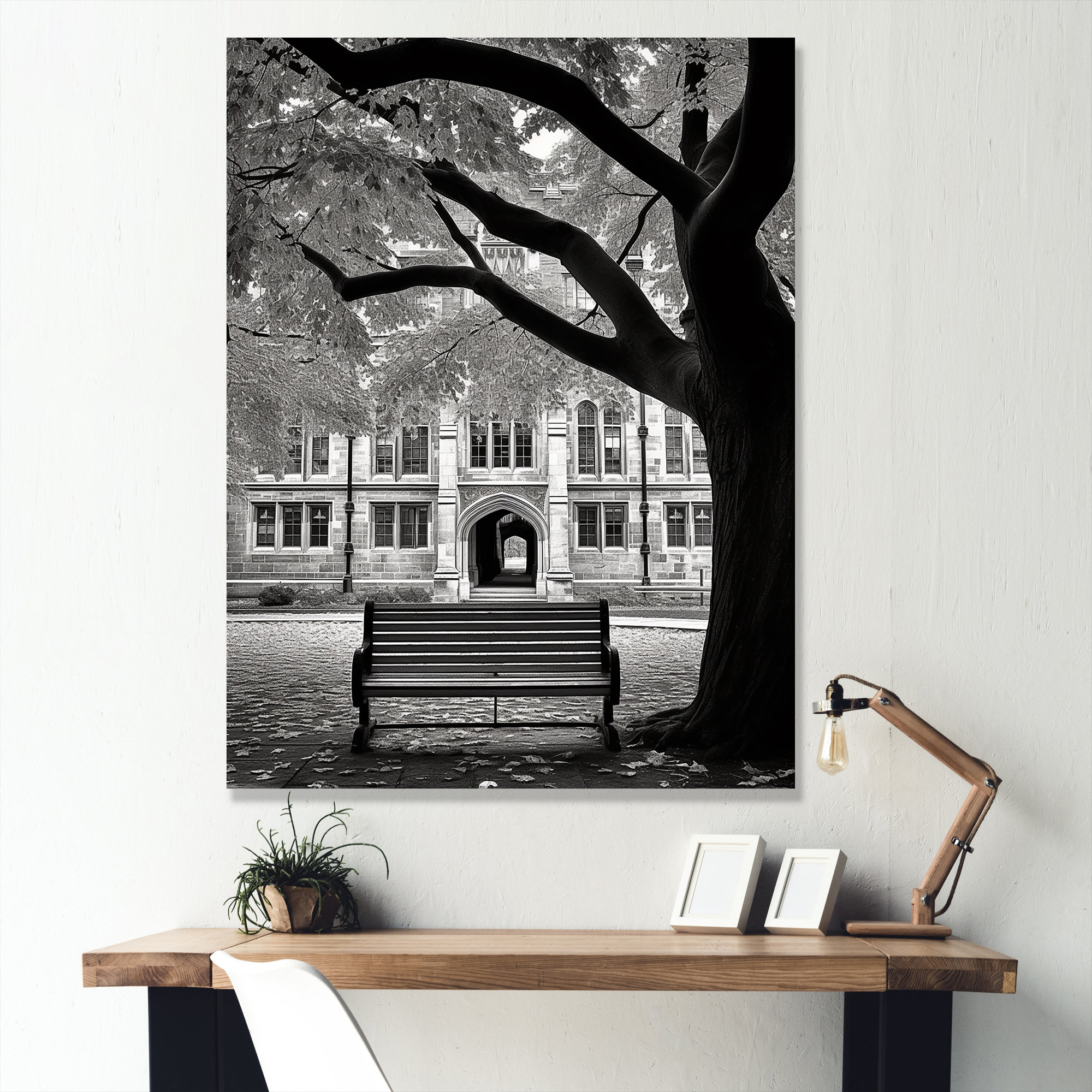 Ebern Designs College University Winter Photo II On Canvas Print | Wayfair