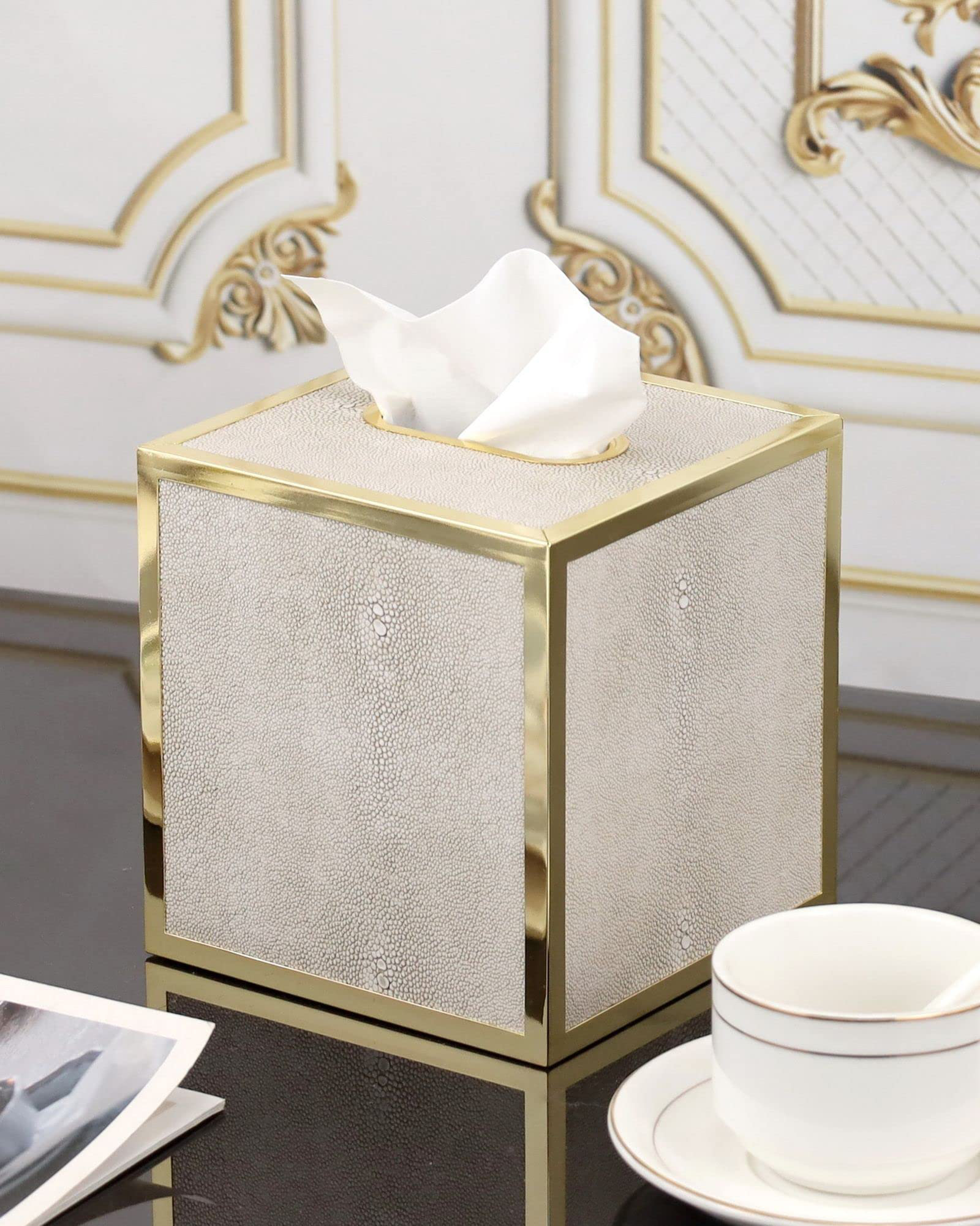 Mercer41 Tissue Box Holder Square with Bottom | Wayfair