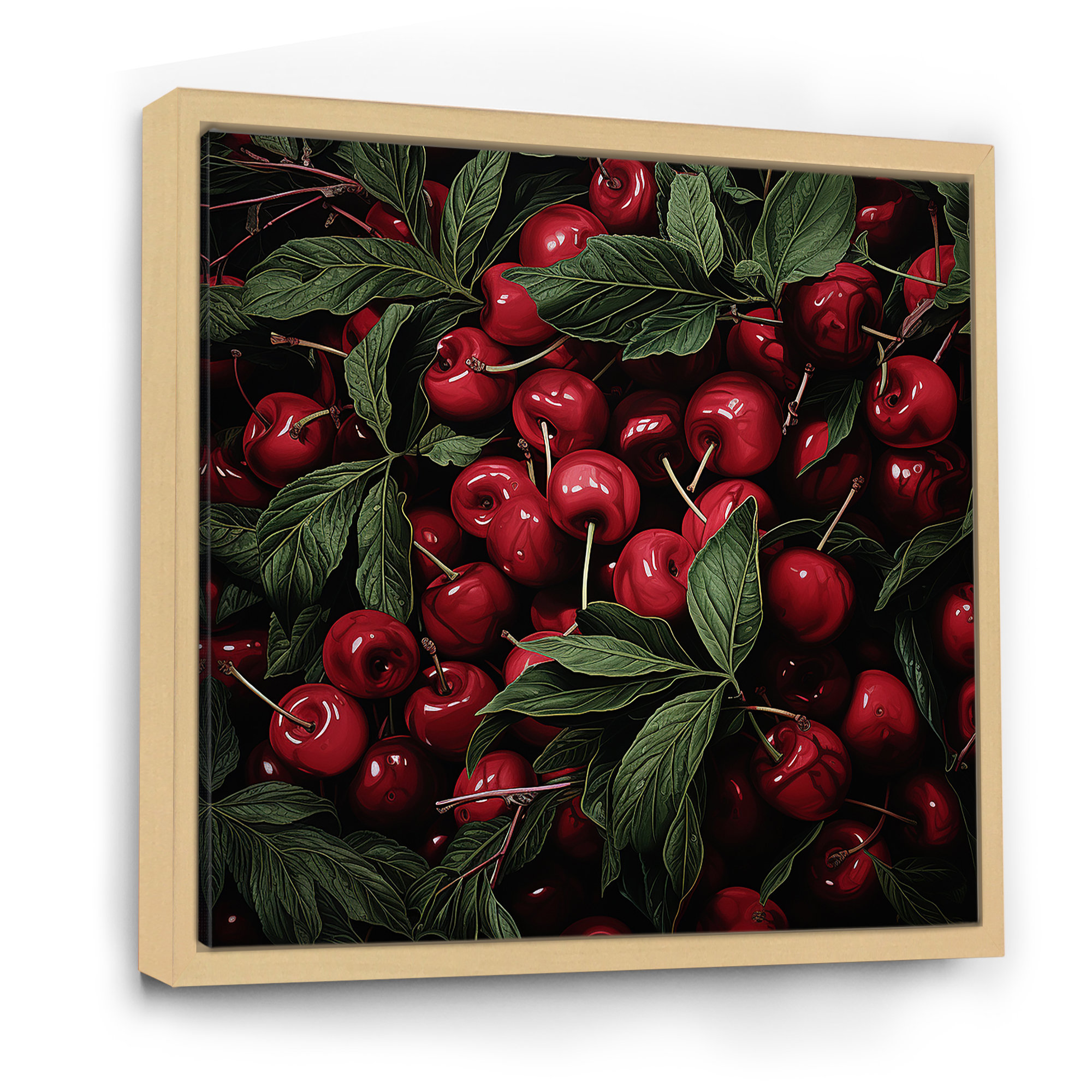 August Grove® Red Cherry Tree Explosion 5 - Cherry Wall Art | Wayfair