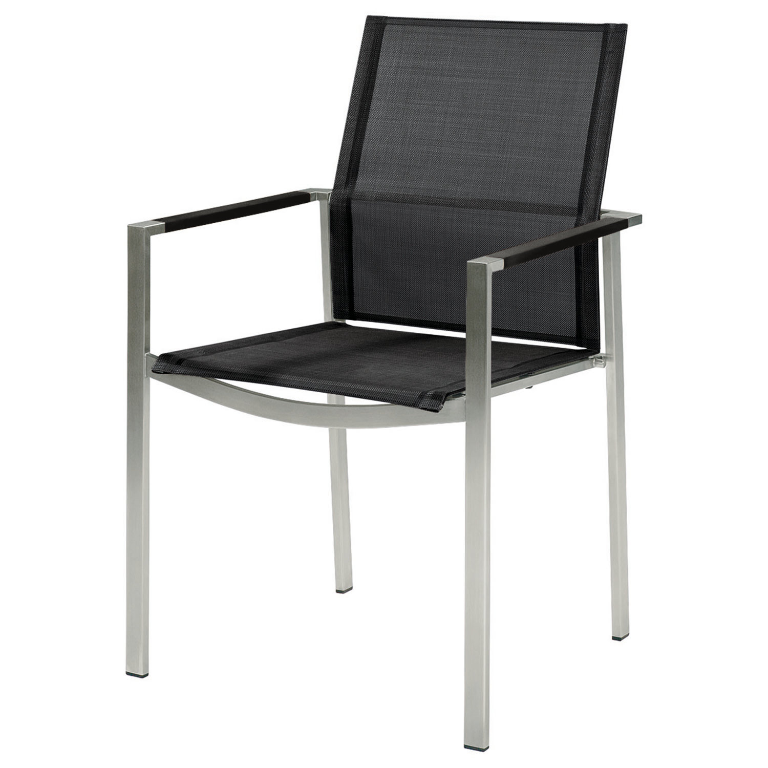 Barlow Tyrie Mercury Steel & Teak Dining Sling Arm Chair - Wayfair Canada