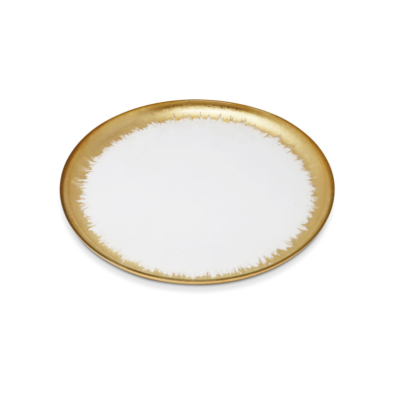 Everly Quinn Chargers with Gold Brushed Rim | Wayfair