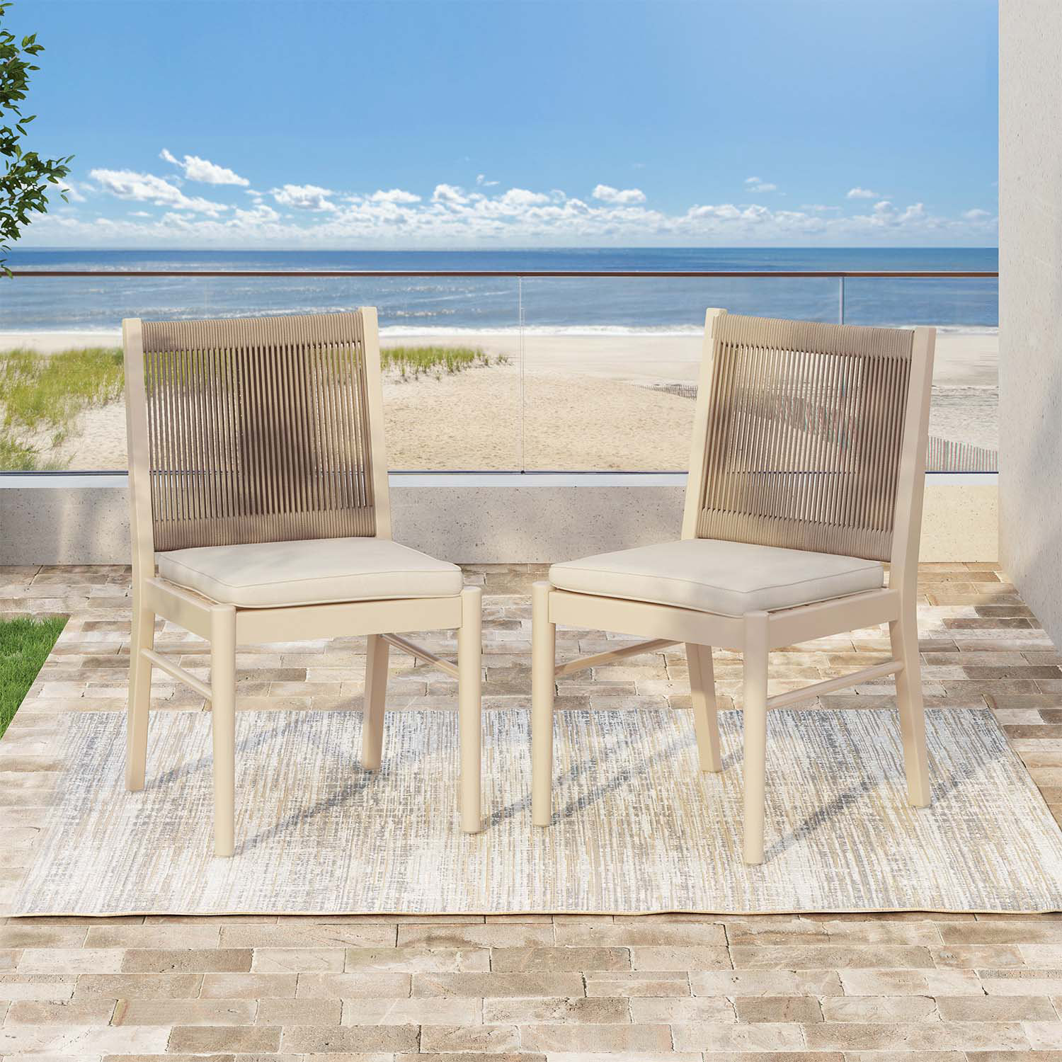 Bayou Breeze Exquisite Set of 2 Dining Chairs for Patio | Wayfair