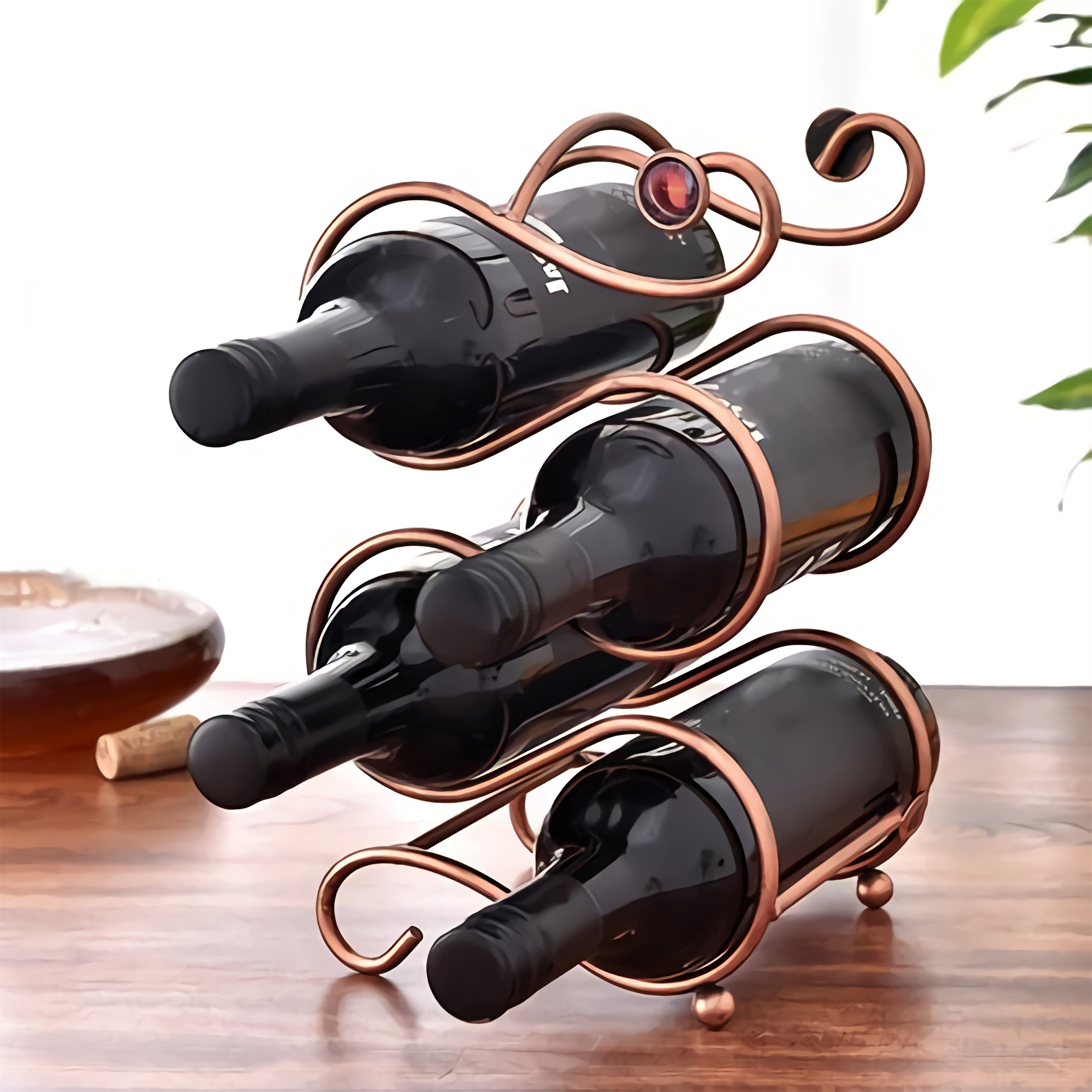 Ivy Bronx Simple And Creative European Style Red Wine Rack Decorations ...