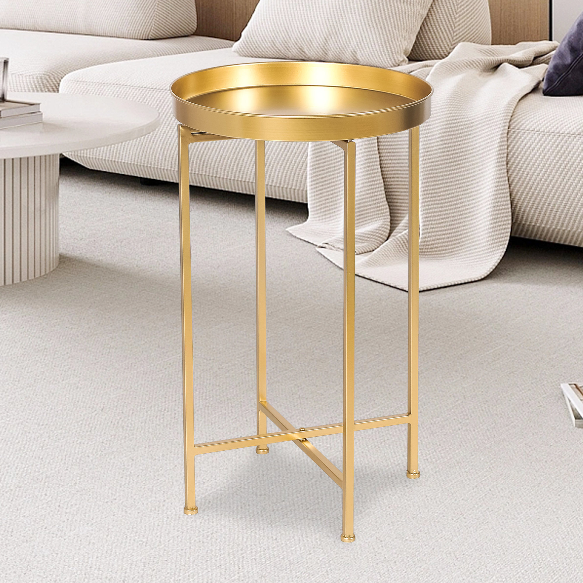 Everly Quinn Iron Tray Top End Table & Reviews - Wayfair Canada