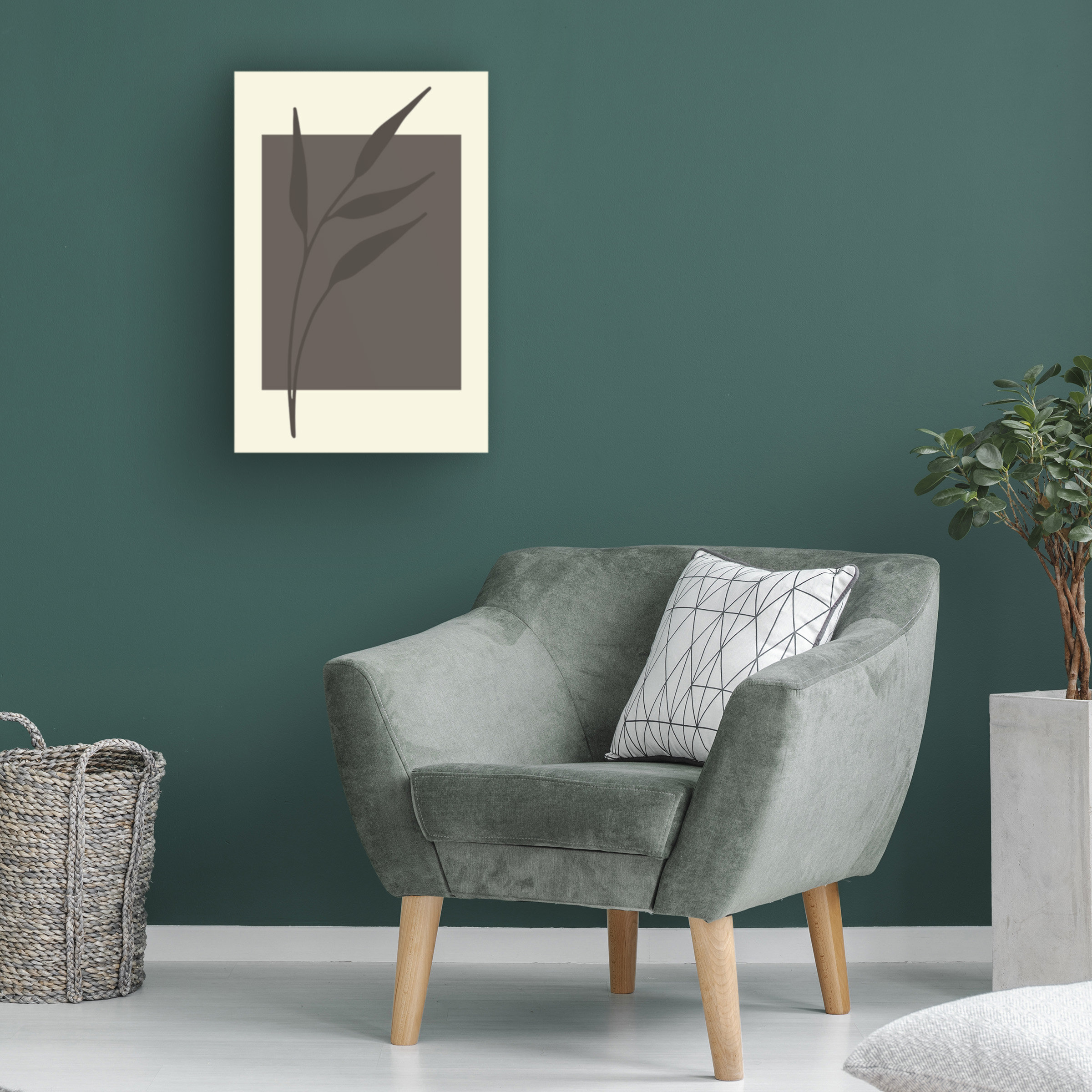 Ebern Designs Bolog Jay Stanley Abstract Minimal Plants 4 Canvas Art ...