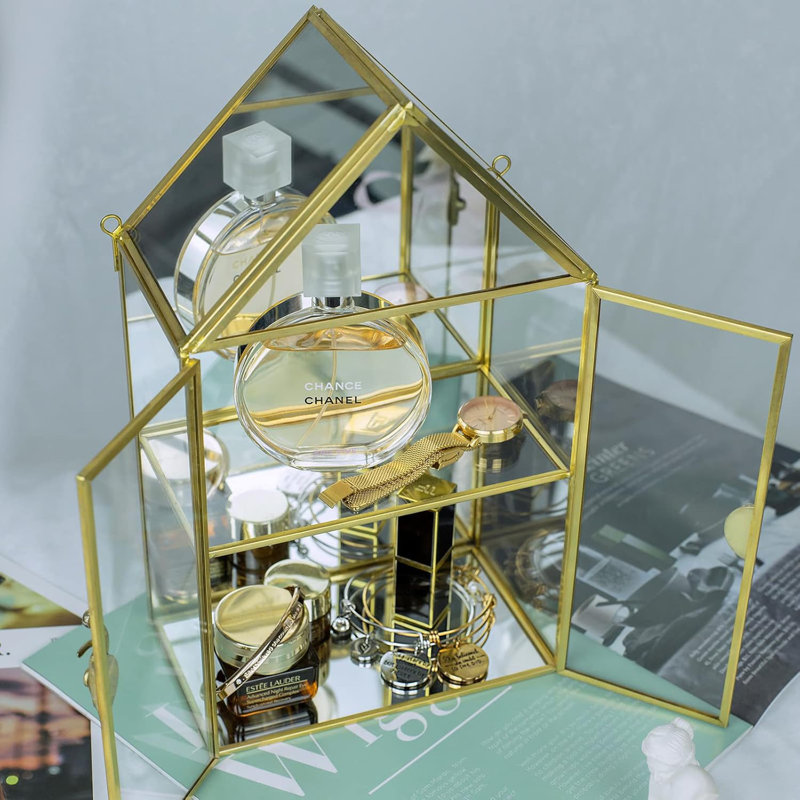 Everly Quinn Glass Cabinet Display, Small Glass Display Curio Cabinets ...