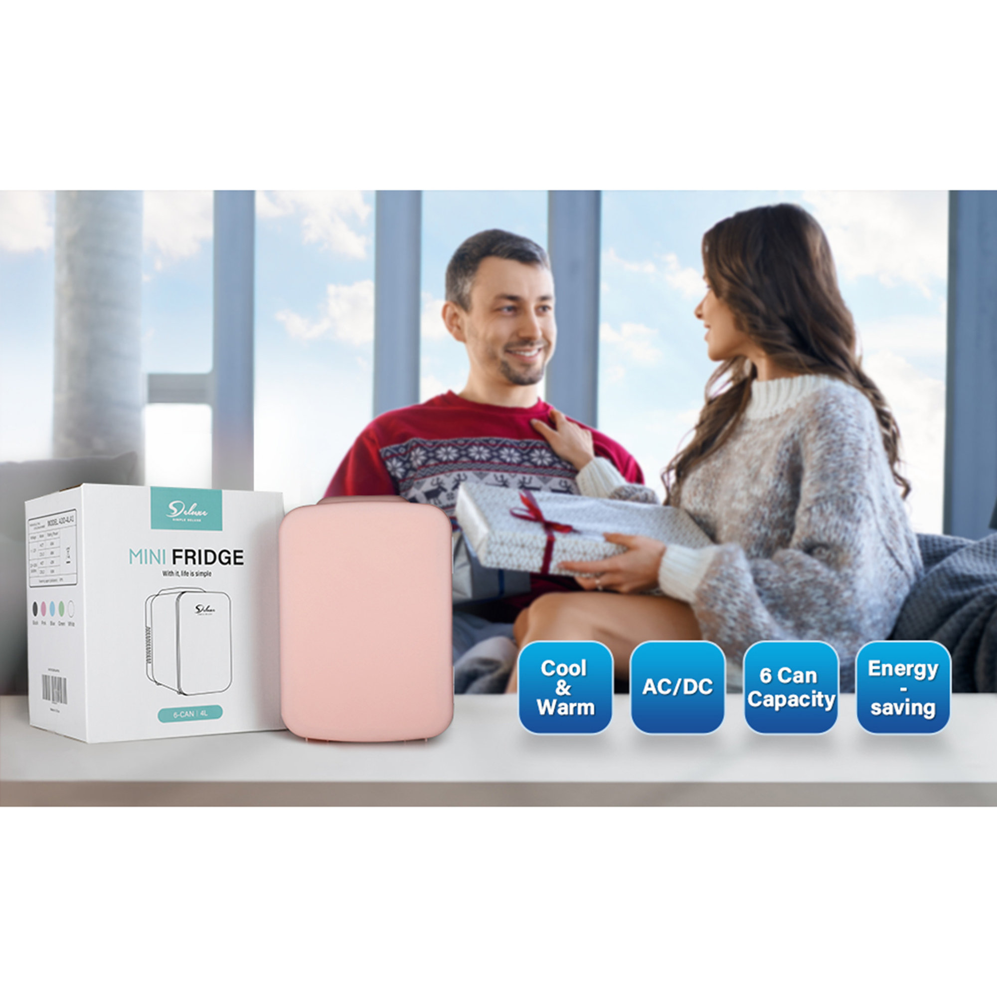 CRS APPLIANCES, 4L Portable Freon-Free Mini Fridge Cooler & Warmer for ...