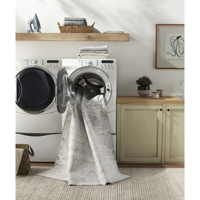 Langley Street Benfield Beige Machine Washable Area Rug & Reviews | Wayfair