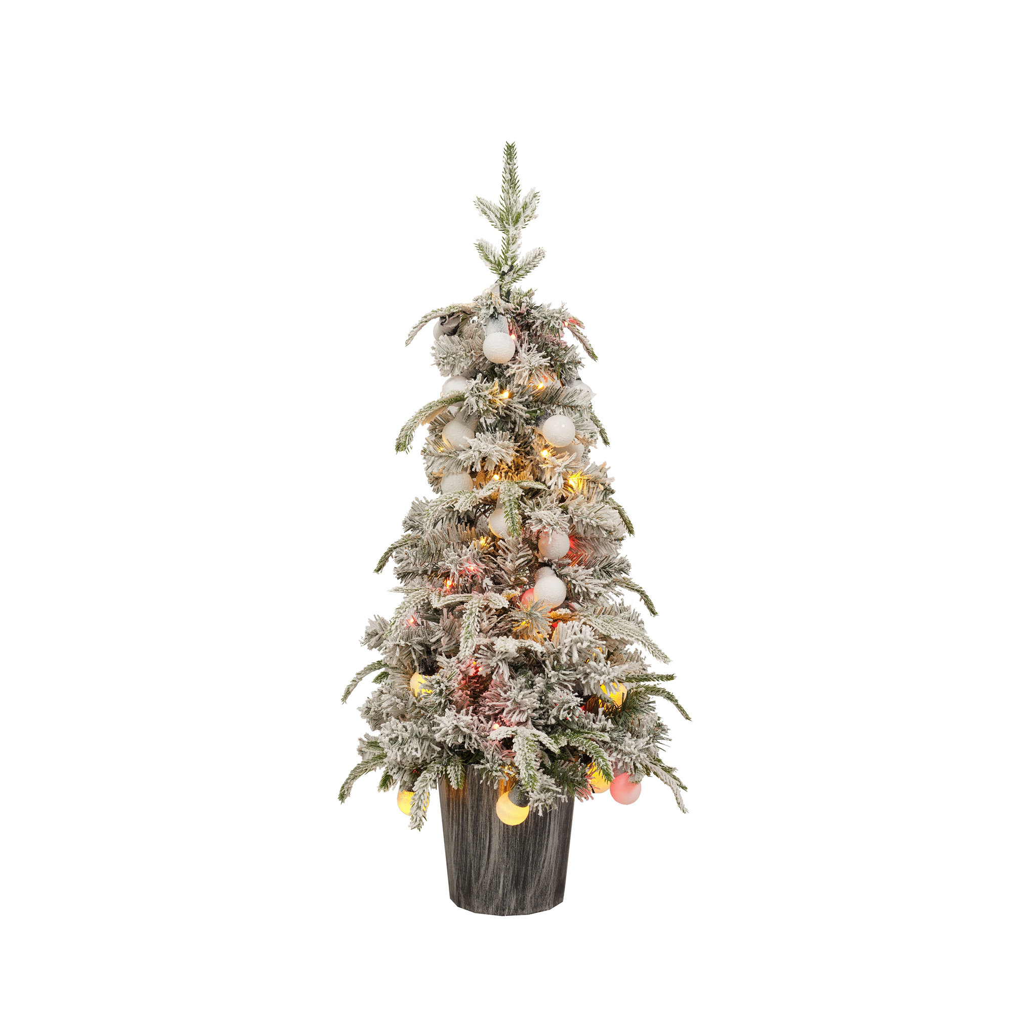 The Holiday Aisle® Lighted Candy Christmas Tree Set Of 2, 3Ft ...