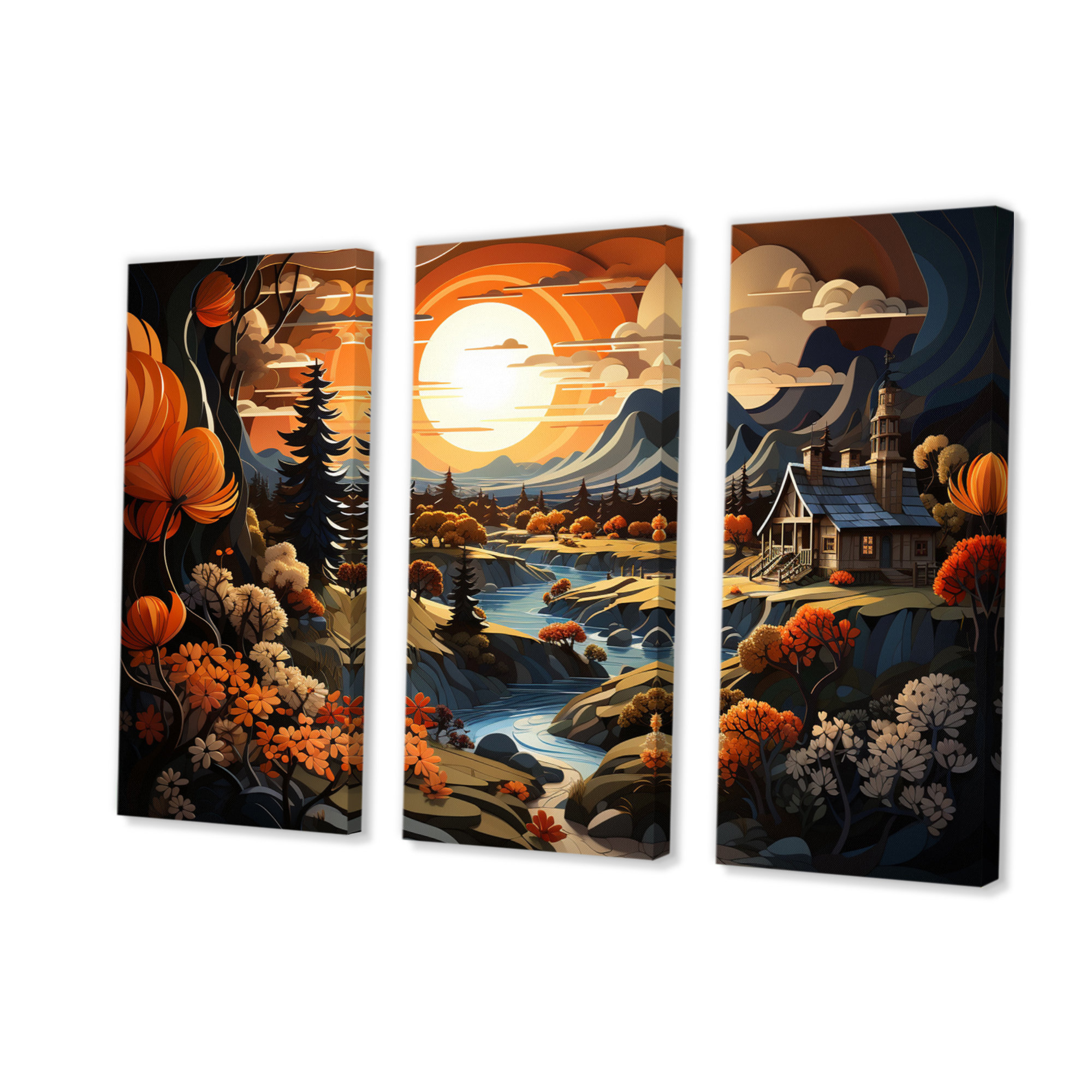 Millwood Pines Farmhouse Sunlit Haven Papercut - Modern Wall Art Living ...