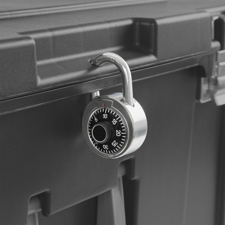 Sterilite 16 Gal Plastic Footlocker Container W/ Handles & Wheels ...