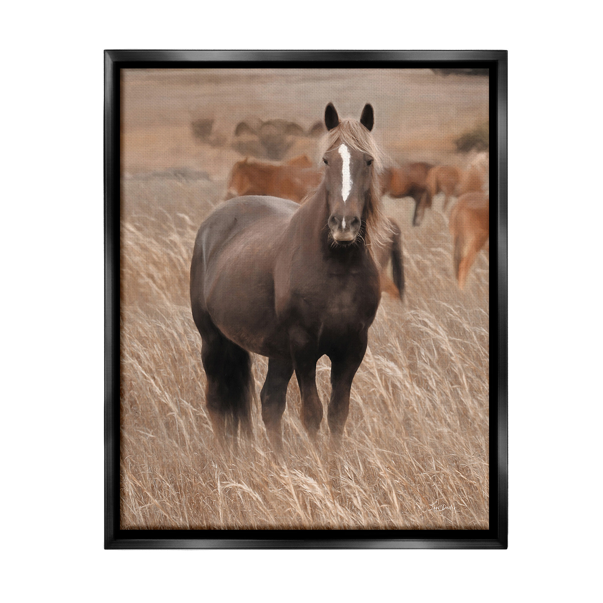 Union Rustic " Hazy Day Horse Floater Frame " by Lori Deiter on Canvas ...