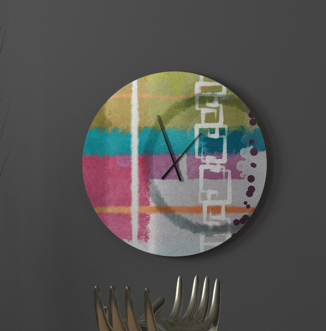 Latitude Run® Empowered Leading-Edge Abstract Metal Wall Clock | Wayfair