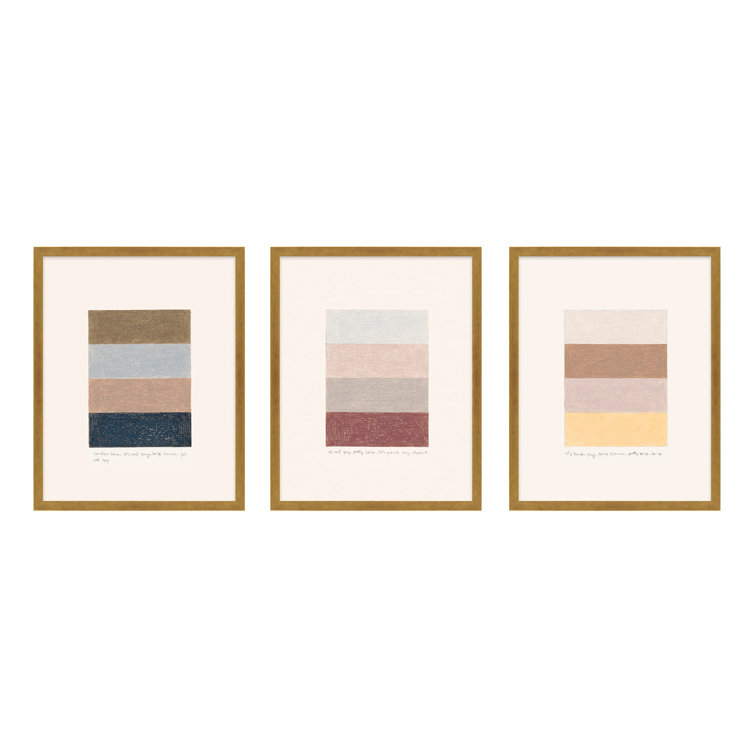Birch Lane™ Rayburn " Stacks " by Beth James 3 - Pieces Painting Print ...