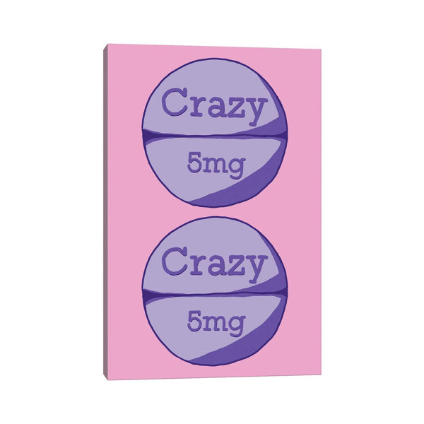 Happy Larry Crazy Crazy Pill Pink | Wayfair.co.uk