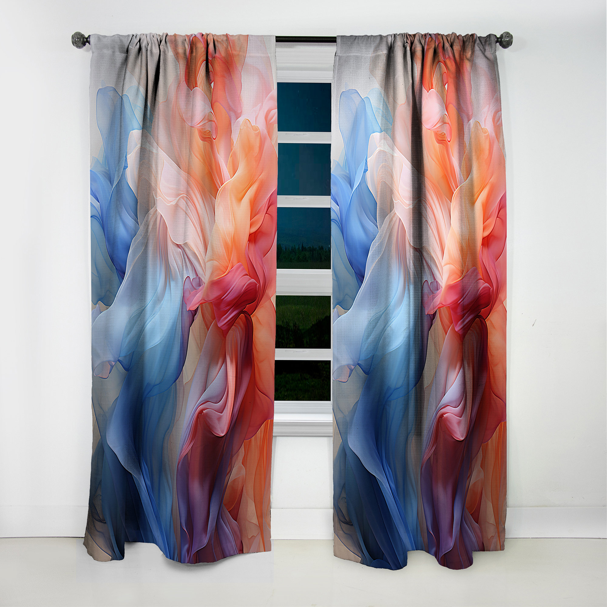 East Urban Home Wainscott - Minimalism Abstract Blackout Curtain - 1 ...