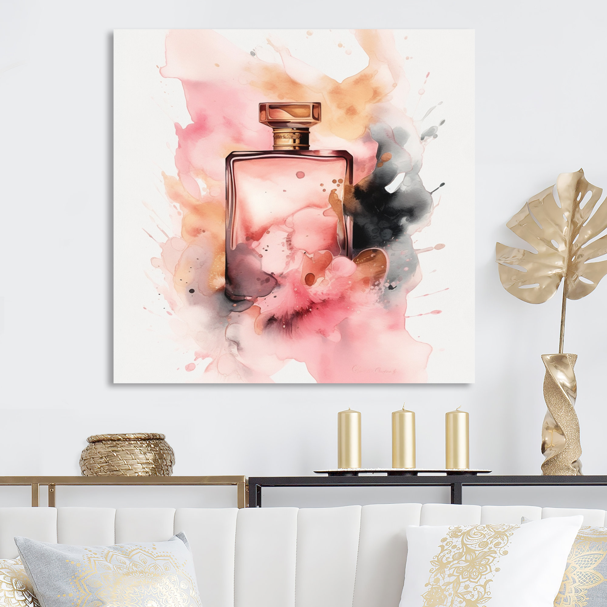 House of Hampton® Pink Perfume Scented Treasures III - Unframed Graphic ...