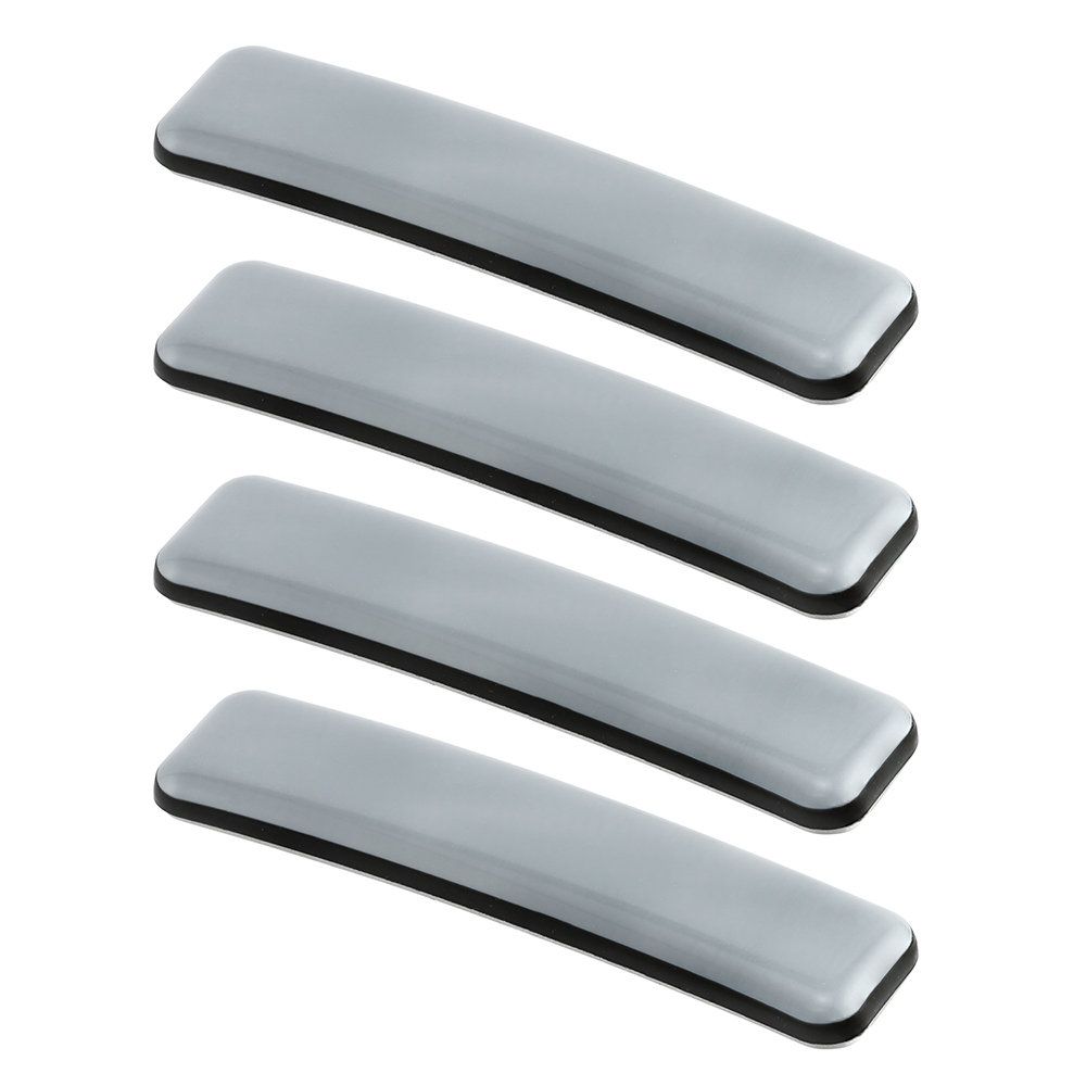 Prime-Line 4 In. X 15/16 In. Rectangle Magic Grey Plastic Sliders (4 ...