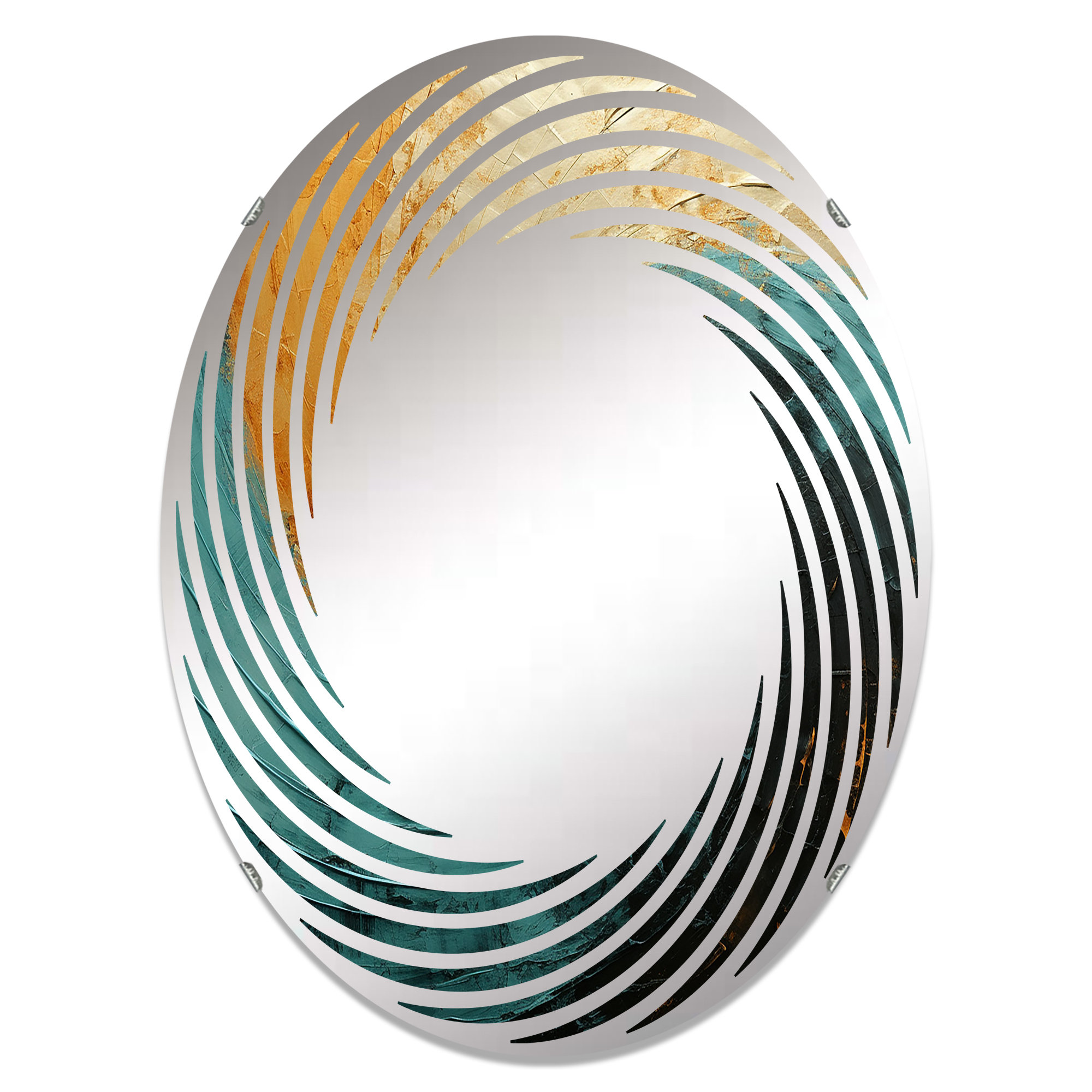 East Urban Home Desert Mirage Swirl Vortex III - Spiral Wall Mirror ...