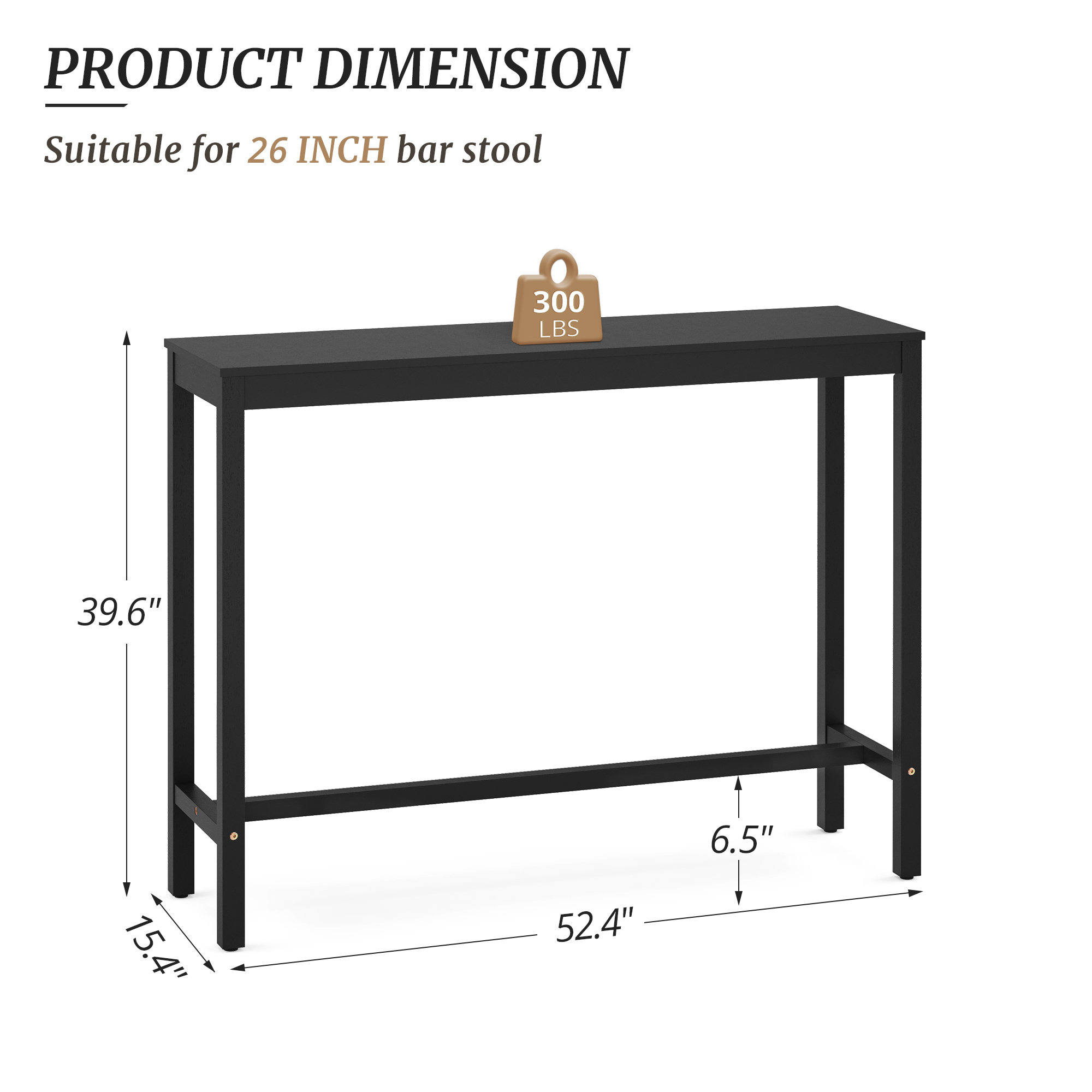 Winston Porter Herstein Solid Wood Bar Table & Reviews - Wayfair Canada