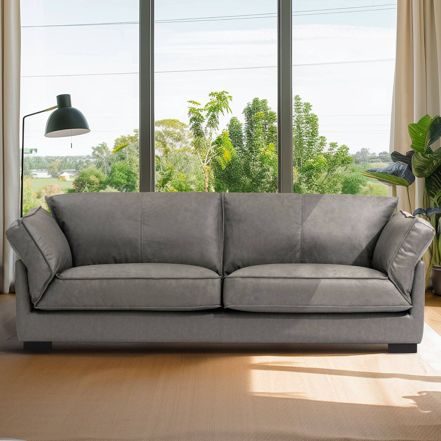 Latitude Run® 90" Top Genuine Leather Sofa | Wayfair