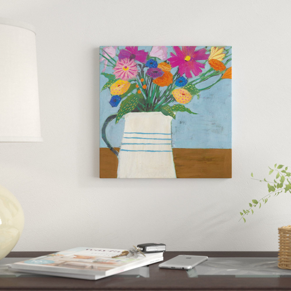 East Urban Home 'Farmhouse Flora II' Print on Canvas - Wayfair Canada