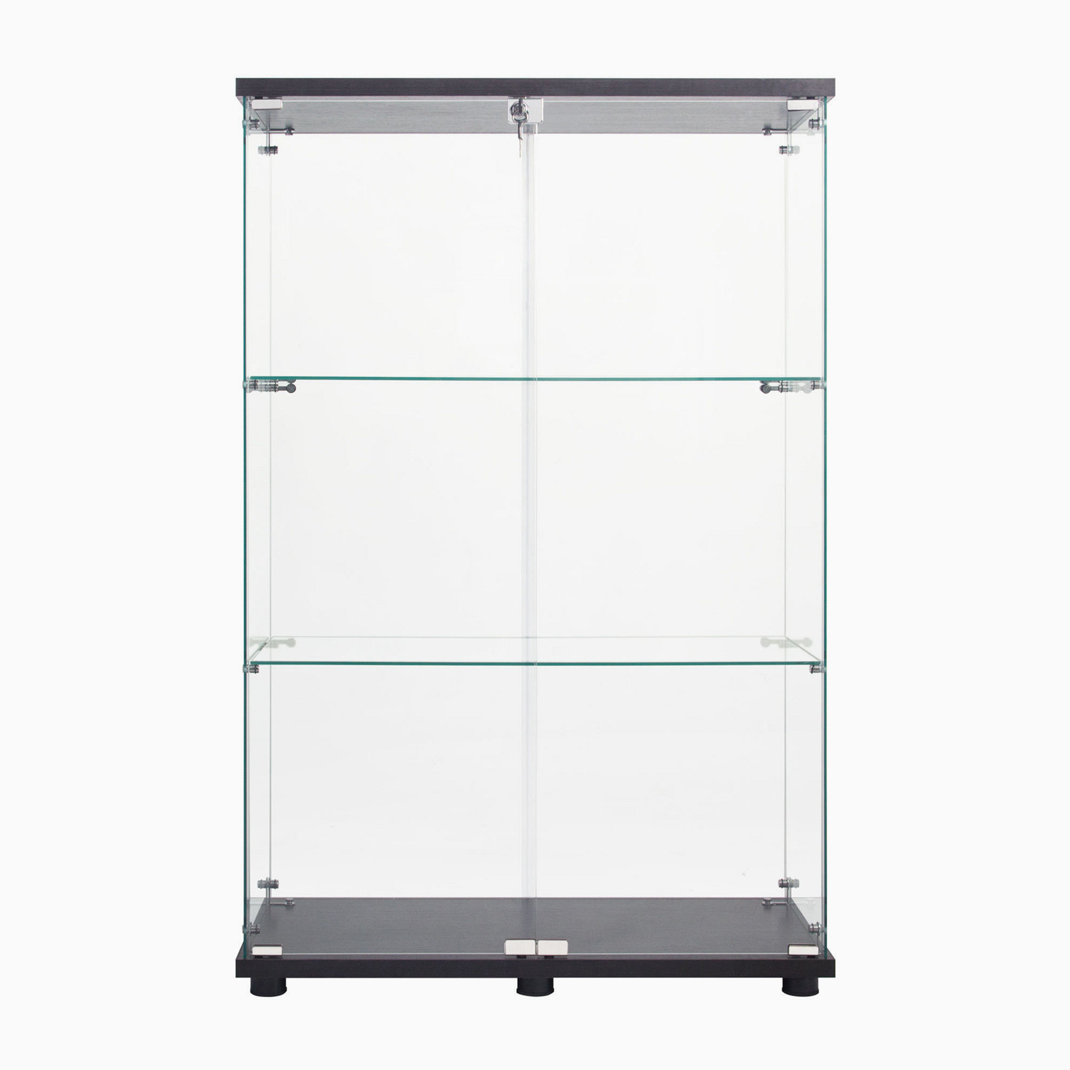 Hokku Designs Delasandro Wood Trophy Display Case with Glass Cabinte ...