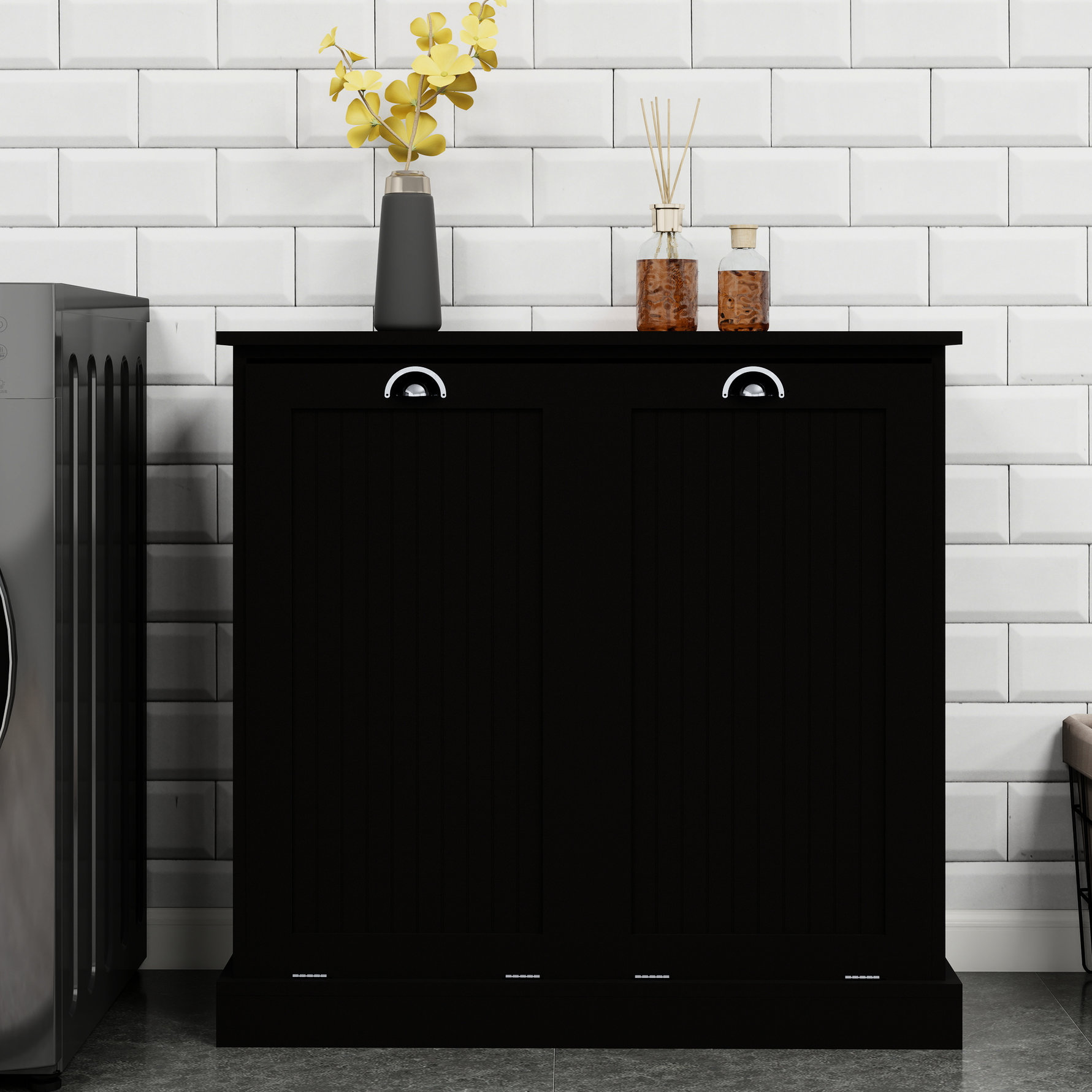 August Grove Black E1 Laundry Sorter Drawer. Stylish And Practical ...