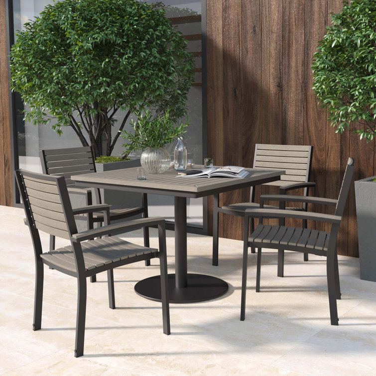 Oxford Garden Travira 4 - Person Square Outdoor Dining Set & Reviews ...