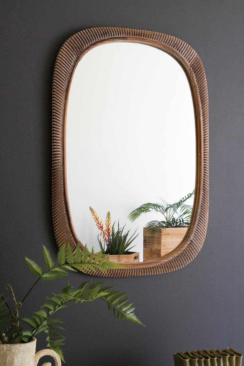 Birch Lane™ Mele Solid Wood Rectangle Wall Mirror | Wayfair